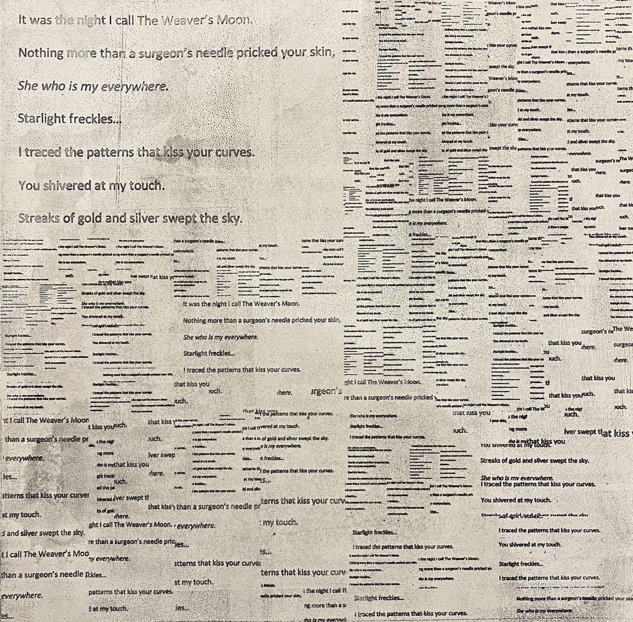 Redacted (erasure poetry) – Quin de la Mer, Artist